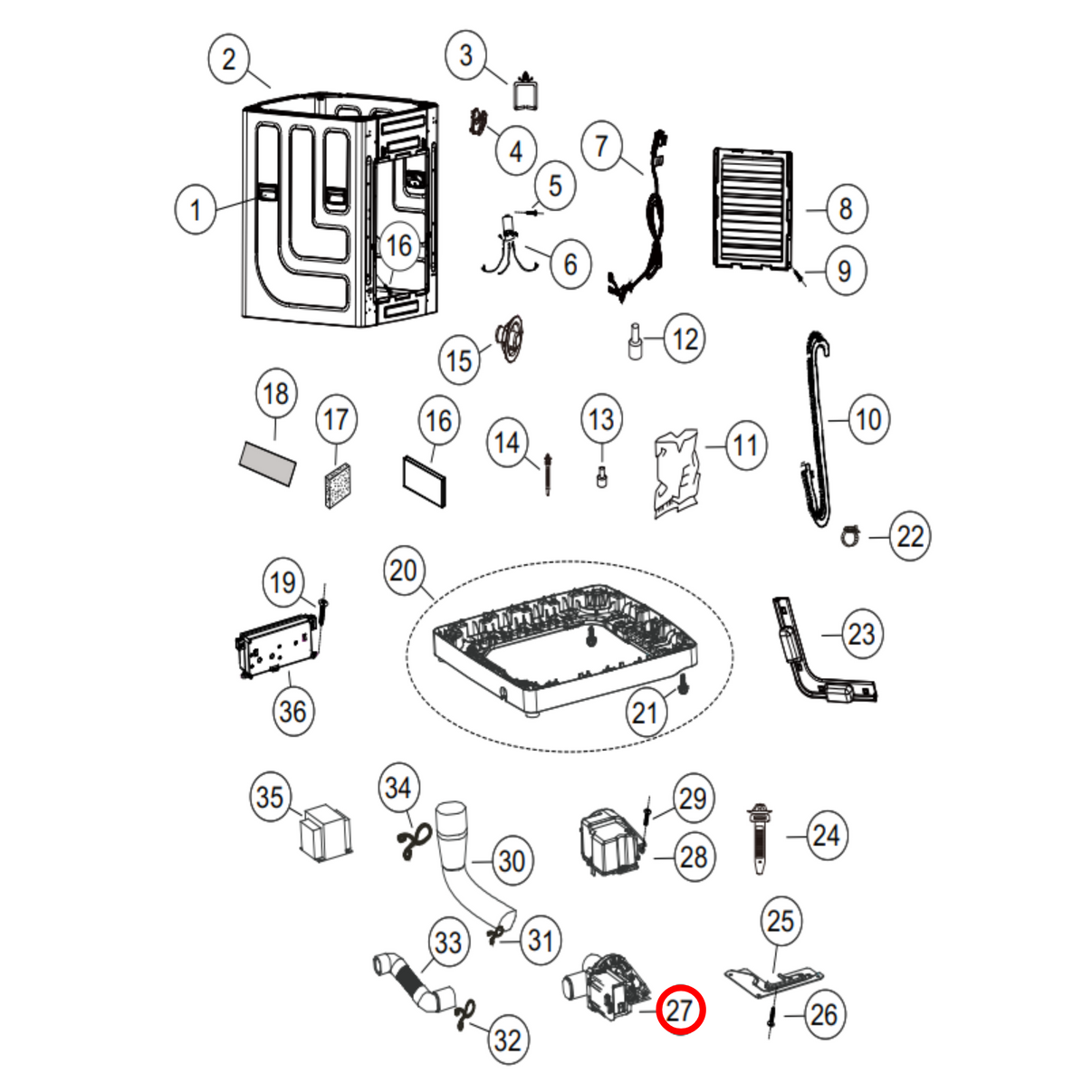 H00330509004A Haier Top Load Washing Machine Drain Pump – Perth ...
