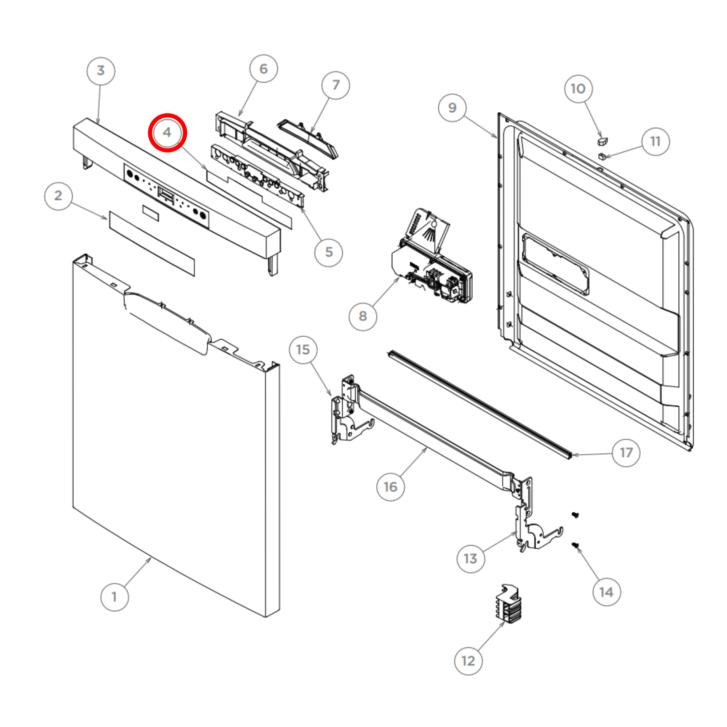 H0121800114A Fisher & Paykel, Haier Dishwasher PCB Control Module ...